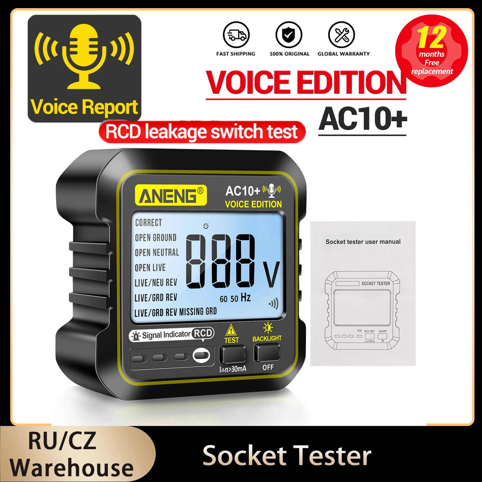 Socket-Tester-Voltage-Test-Socket-Detector-Ground-Zero-Line-Plug ...