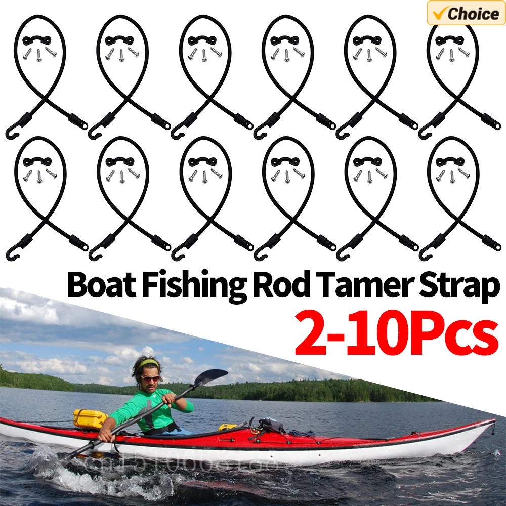 Boat Fishing Rod Tamer Holder Portable Elastic Rope Hook Fixing Buckle ...