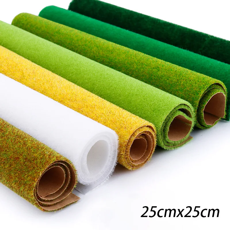 Miniature Scene Materials 25x25cm Grass Mat/Turf Model kit for Making ...