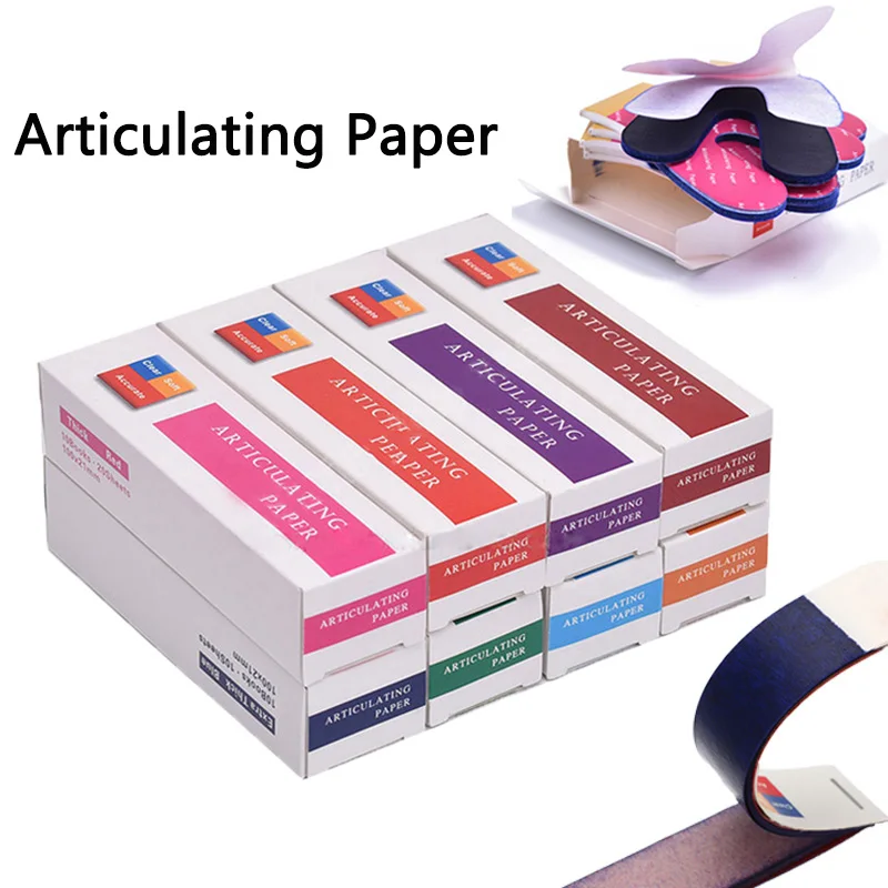 Denspay Dental Horseshoe Full Mouth Articulating Paper Thick Thin Blue ...