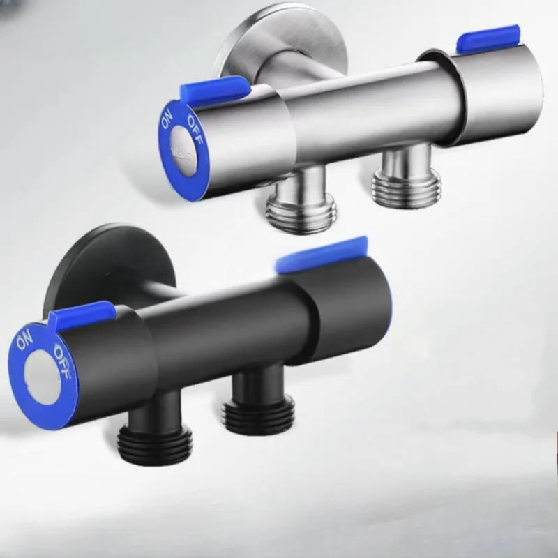 304-Stainless-Steel-Toilet-Angle-Valve-Outlet-Valve-One-in-And-Two-Out ...