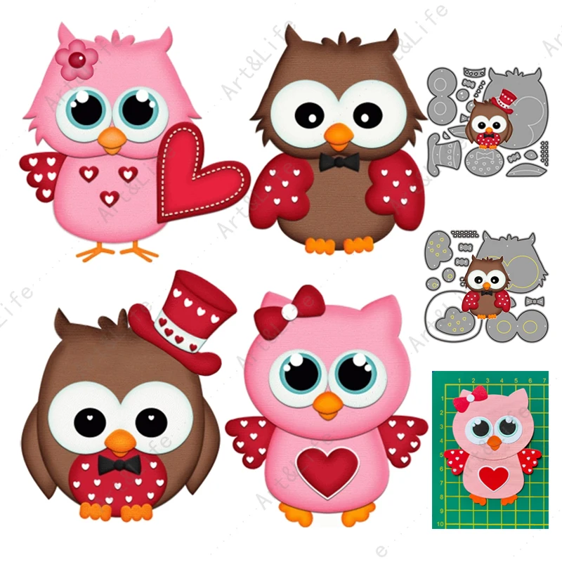 Lovely Owl New Arrival Metal Cutting Dies Cute Animals Stencils for ...