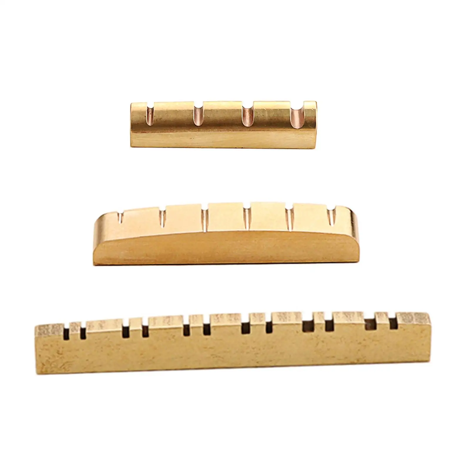 4-6-12-Brass-String-Nut-Pre-Slotted-Guitar-Bridge-Saddle-Nut-for ...
