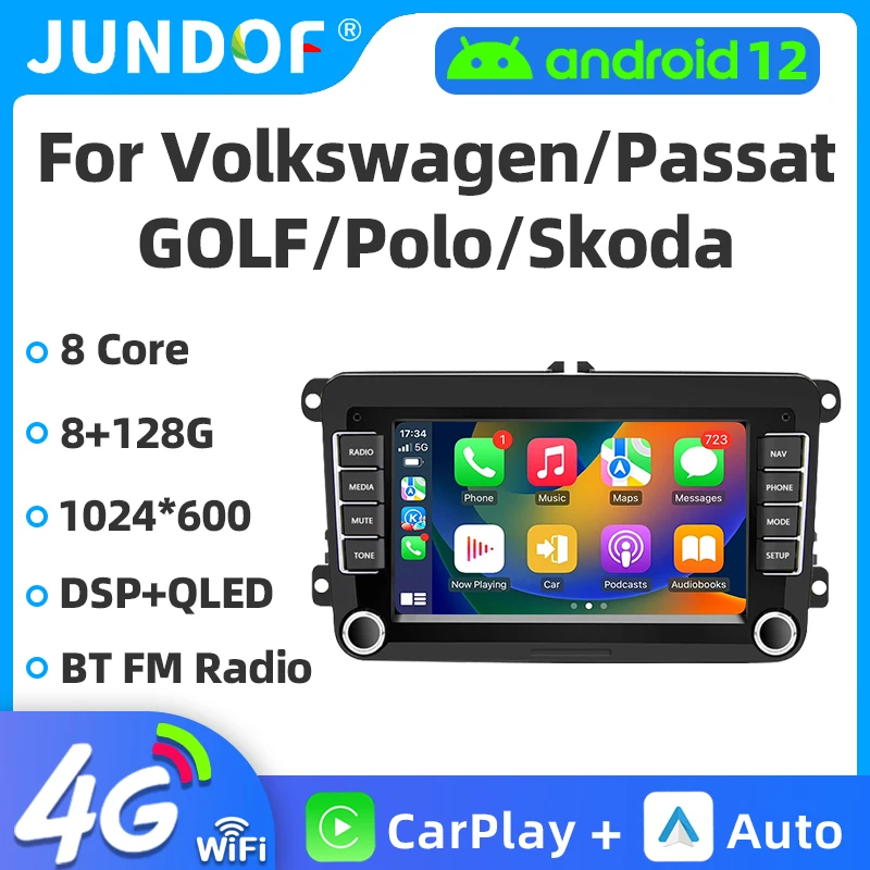 2Din-araba-radyo-Android-Volkswagen-Golf-5-6-Polo-Passat-i-in-B6-B7-CC ...