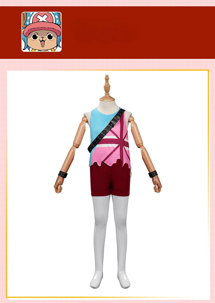 Anime Film Red Tony Chopper Cosplay Costumes Role Playing Set Top Pants ...