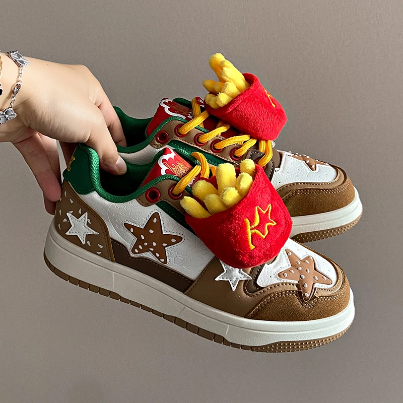Men-Platform-Sneakers-Personalized-Fries-Design-Skateboard-Casual ...