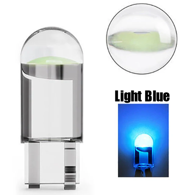 10PCS Car LED COB Bulb T10 W5W Signal Light 12V 7500K White Auto ...