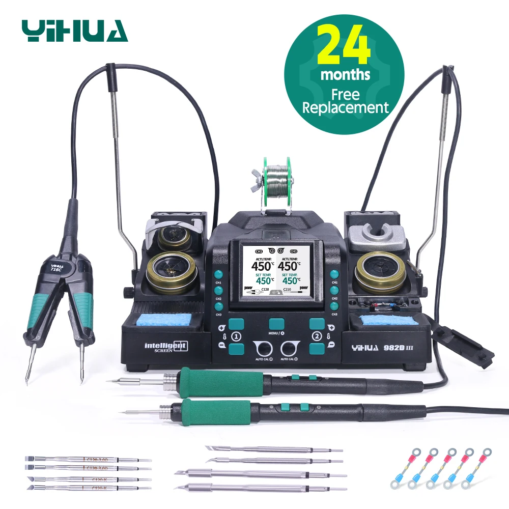 YIHUA-982D-III-Precision-Tweezers-Soldering-Iron-C210-Station-for-SMT ...