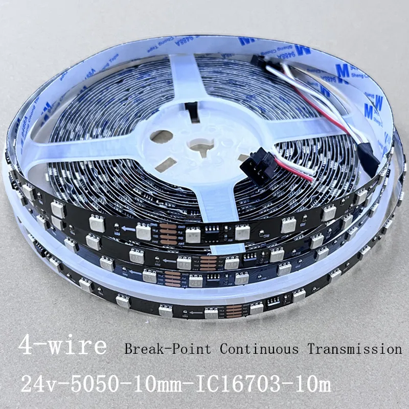 4-wire-24v-IC-16703-RGB-Led-Strip-5050-10M-Addressable-60Leds-m-Led ...