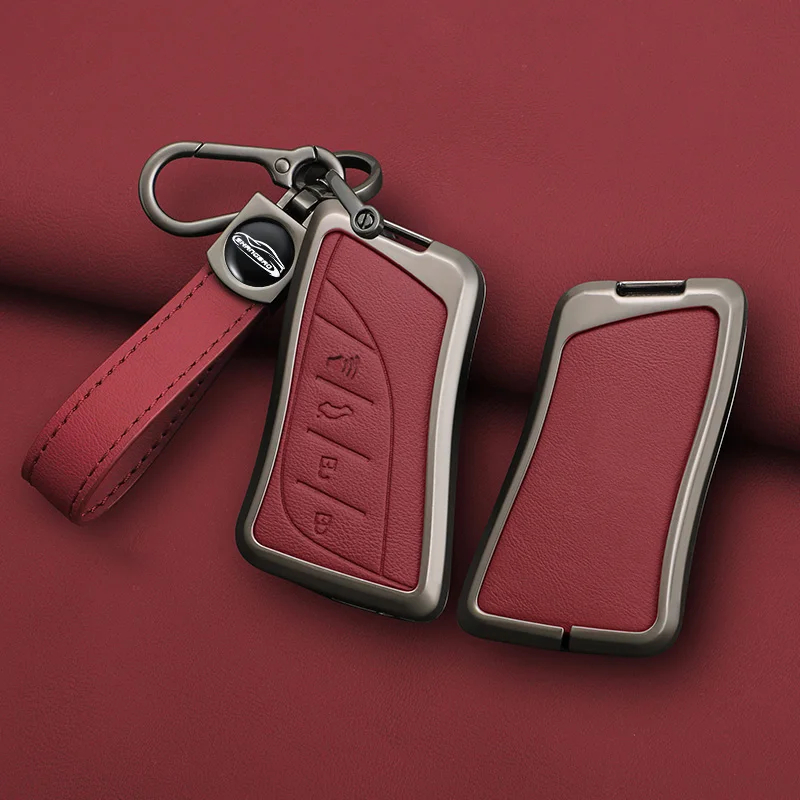 Car Zinc Alloy Leather Key Case Cover Chain For Lexus NX ES UX US RC LX ...