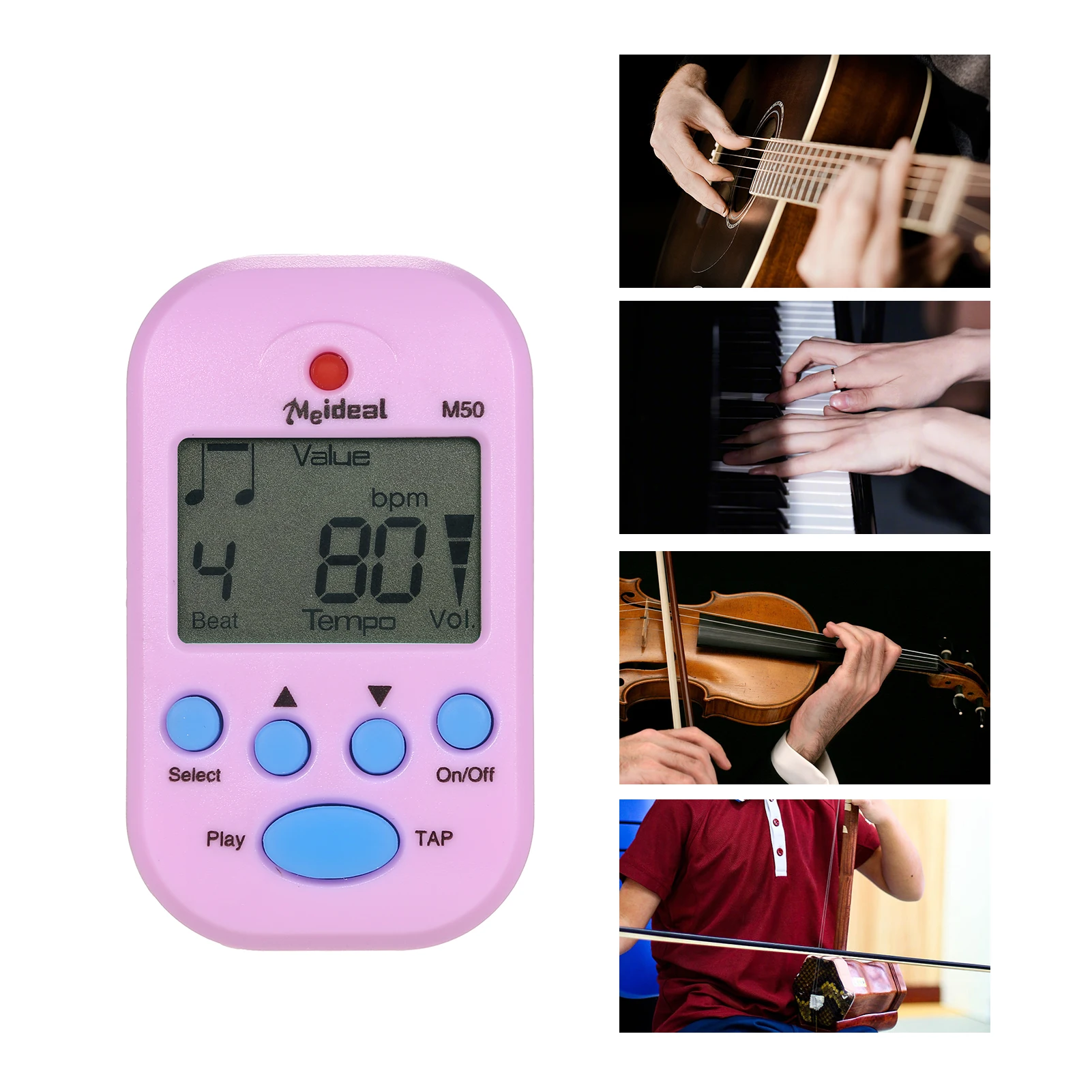 Digital-Metronome-M50-Tempo-Mini-Metronome-Clip-On-Electronic-Metronome ...