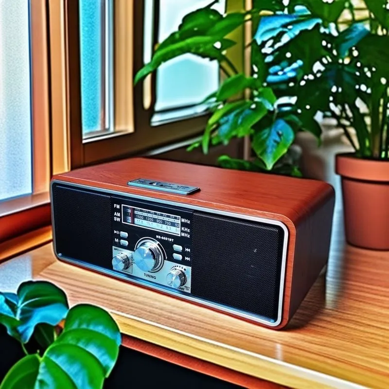 Nostalgic Retro Wooden Bluetooth Speakers Stereo Radio Wireless ...