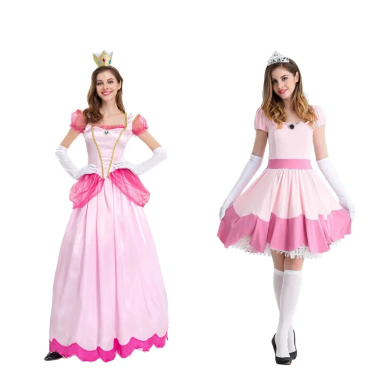 Movie-Princess-Peach-Cosplay-Anime-Costume-Lolita-Dress-Fantasia-Women ...