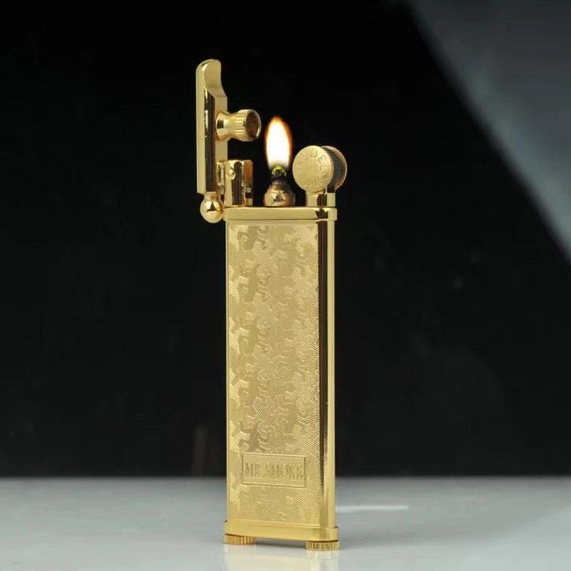 Ultra-thin Pure CopperMR SMOKE Retro Men's Smoking Lighter Cigarette ...