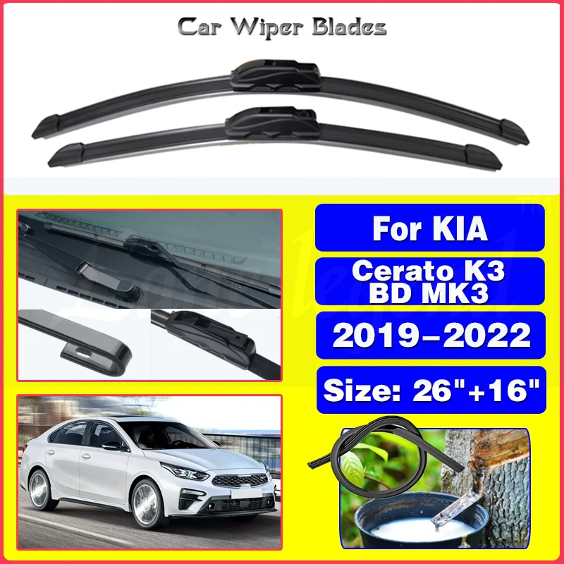 Car Wipers For Kia Cerato K3 BD MK3 2019 2020 2021 2022 Sedan Front ...
