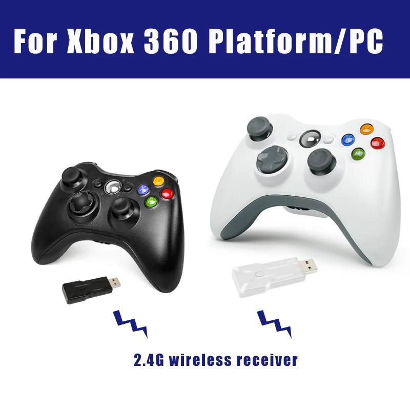 2.4G Wireless Gamepad For Xbox 360 Controller Joystick For Microsoft ...