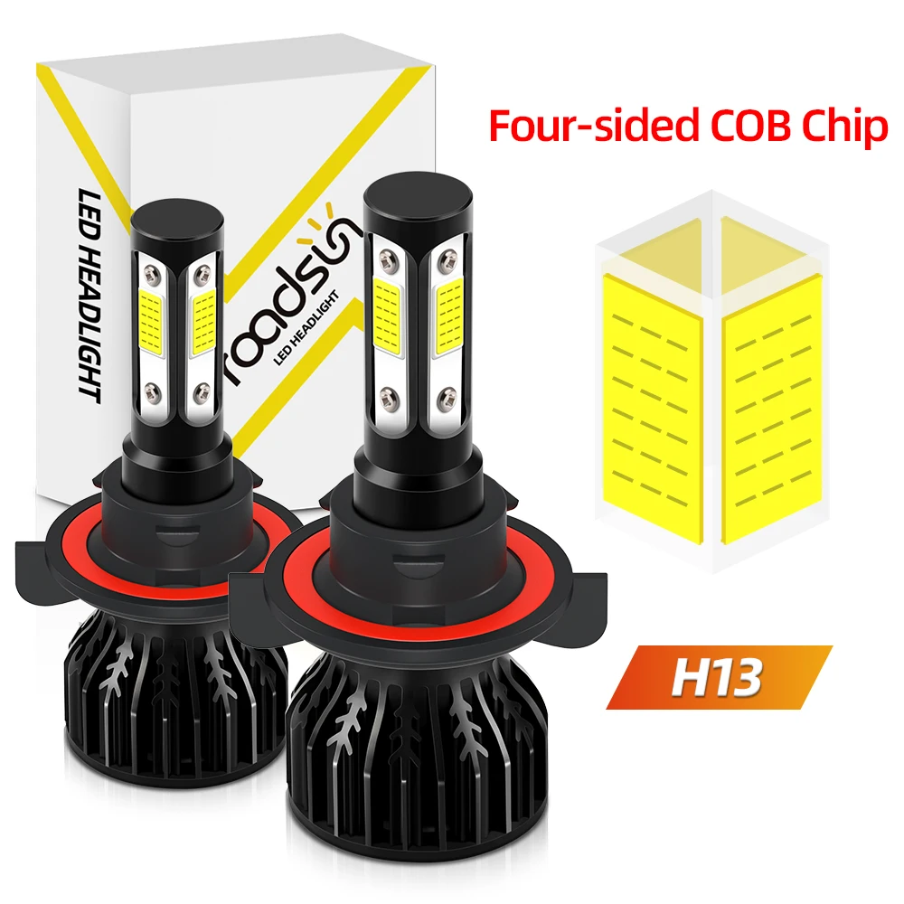 H13 H4 9004 9007 All In One LED Bulbs 9005/HB3 9006/HB4 H7 H11 High Low ...