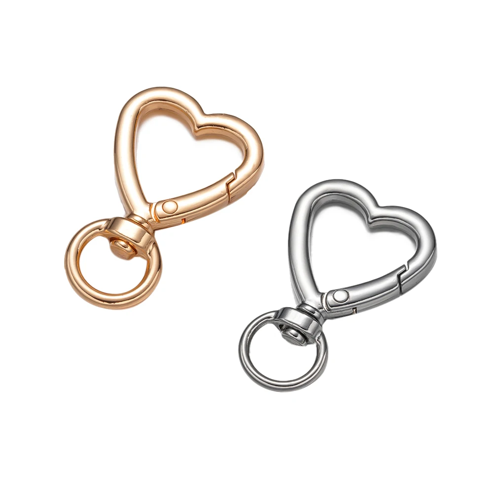 5Pcs Heart Snap Hook Trigger Clips Buckles Lobster Clasps Clips Key ...