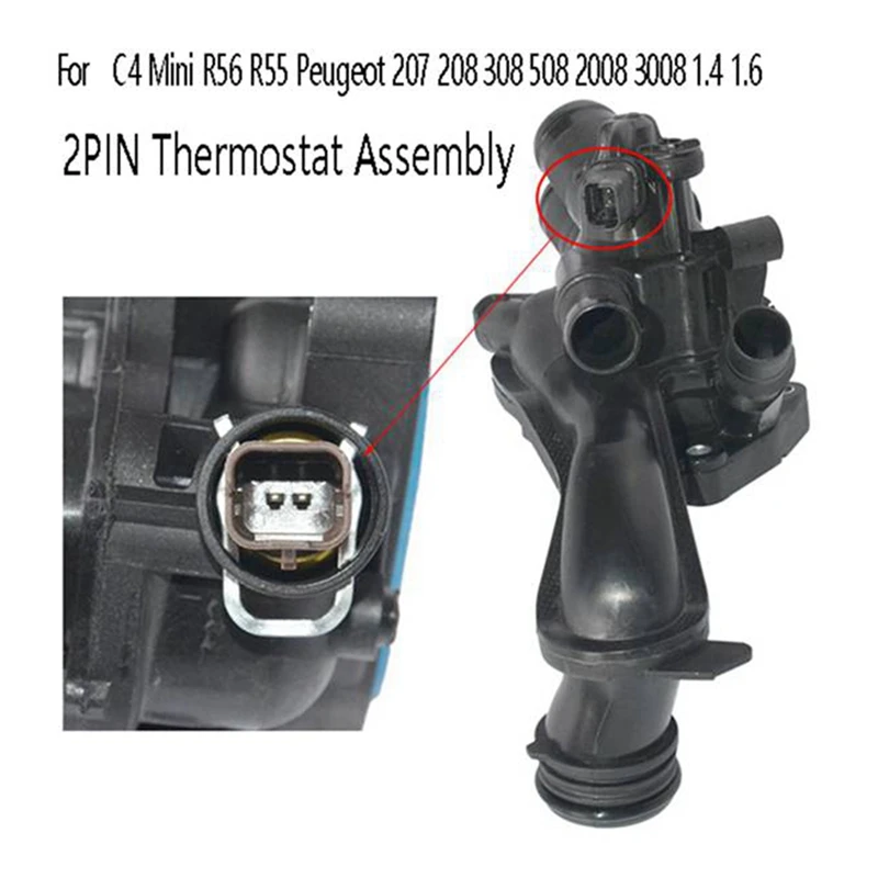 Car Coolant Thermostat Housing 9808647180 9808647180 For MINI Peugeot ...