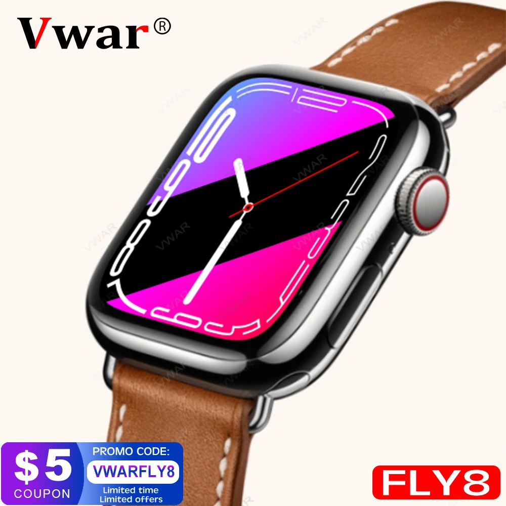 2022 Nova Série De Relógio Inteligente 8 Vwar Fly8 Carregamento Sem Fio Bluetooth Chamada 45mm ...