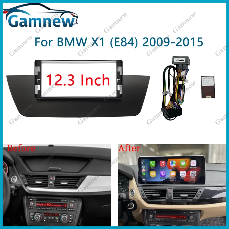 12.3 Inch Car Frame Fascia Adapter Canbus Box Decoder Android Radio ...