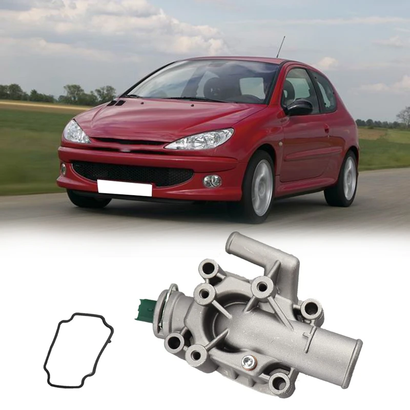 Car-Engine-Coolant-Thermostat-With-Housing-For-Peugeot-Partner-206-207 ...