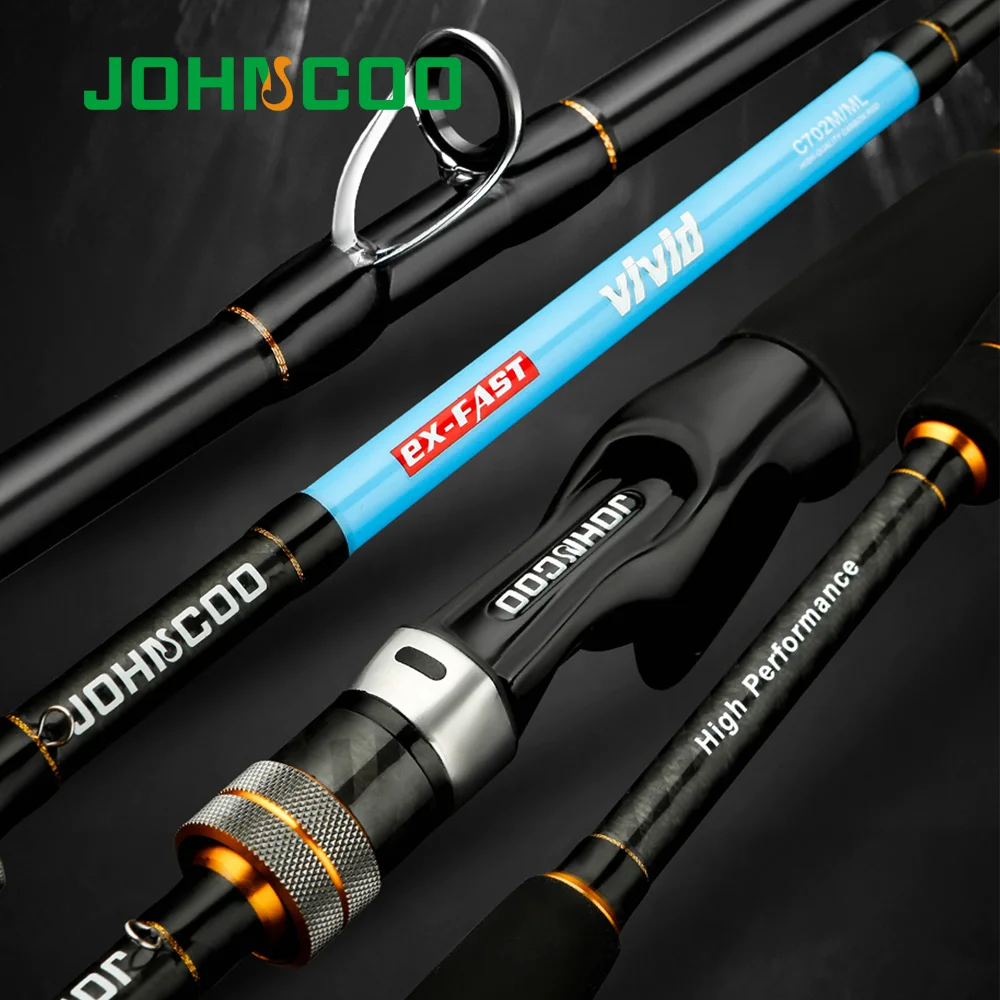 JOHNCOO VIVID UL/L M/ML Spinning Rod Solid Tip 2.1m 1.92m Trout Rod Fast Action Carbon Rod for ...