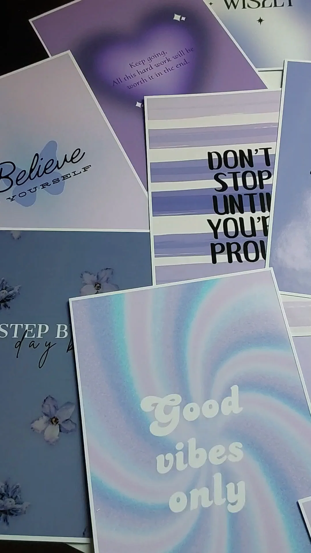 Positive Affirmation Quotes Mini Non Sticker Poster Cards For Wall ...