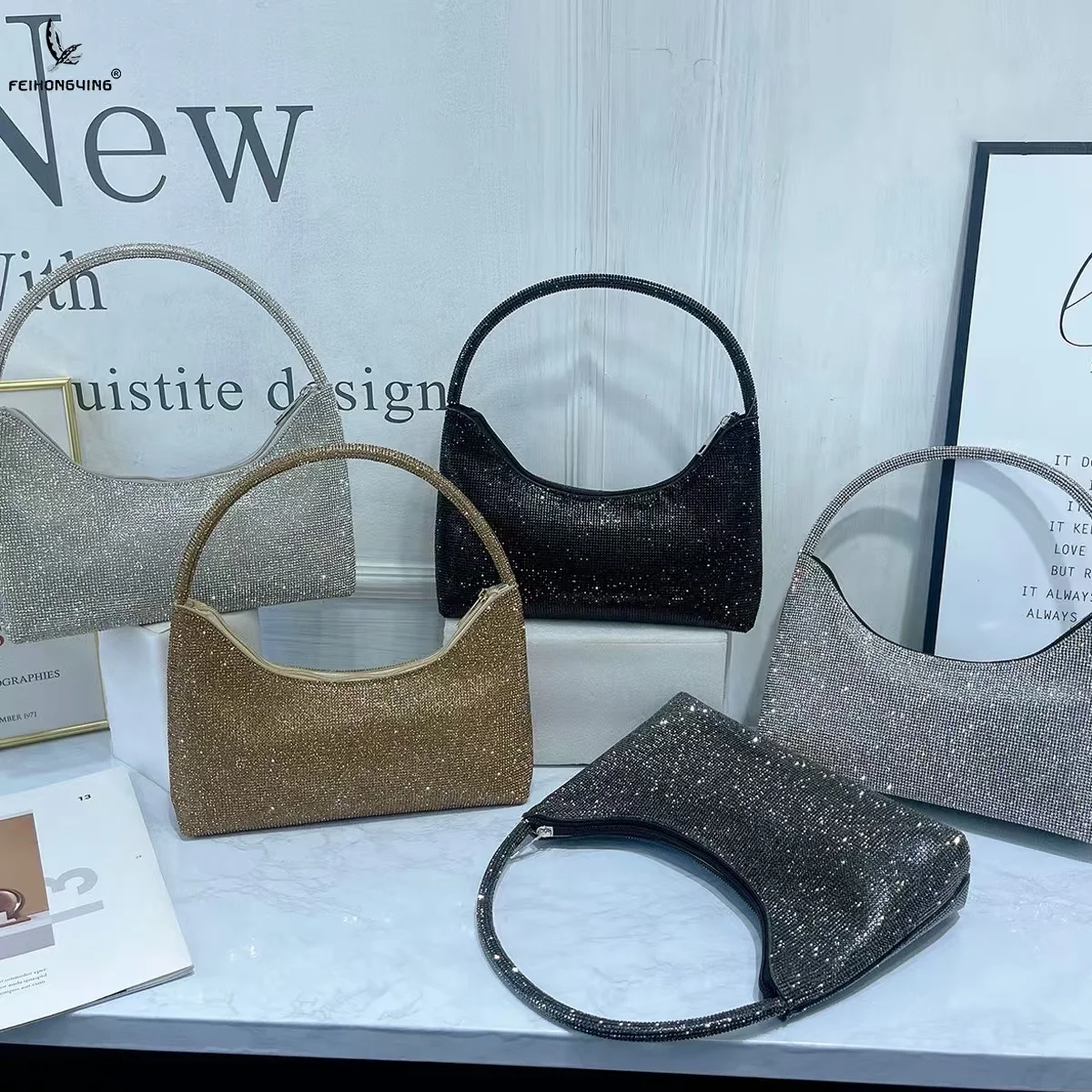 Luxury-Satin-Square-Bag-Glitter-Shiny-Diamonds-Evening-Bag-Women-Bling ...