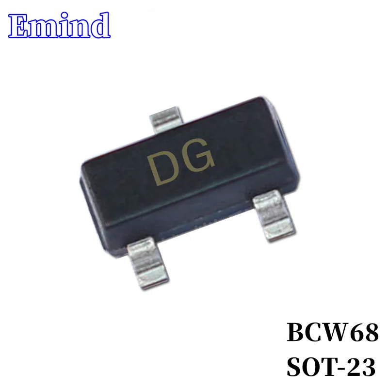 100Pcs-BCW68-SMD-Transistor-Footprint-SOT-23-Silkscreen-DG-Type-PNP-45V ...