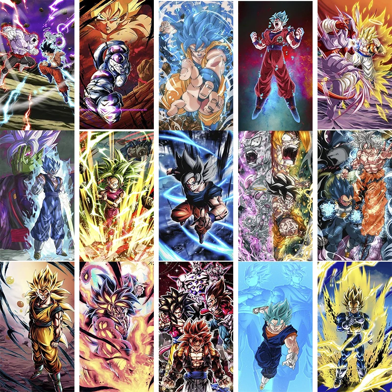 Kit-de-pintura-de-diamante-5D-DIY-Son-Goku-bordado-de-diamantes-de ...