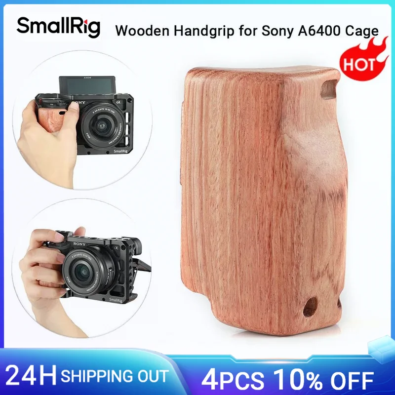 SmallRig-Wooden-Handgrip-for-Sony-A6400-Cage-2310-Camera-Accessories ...