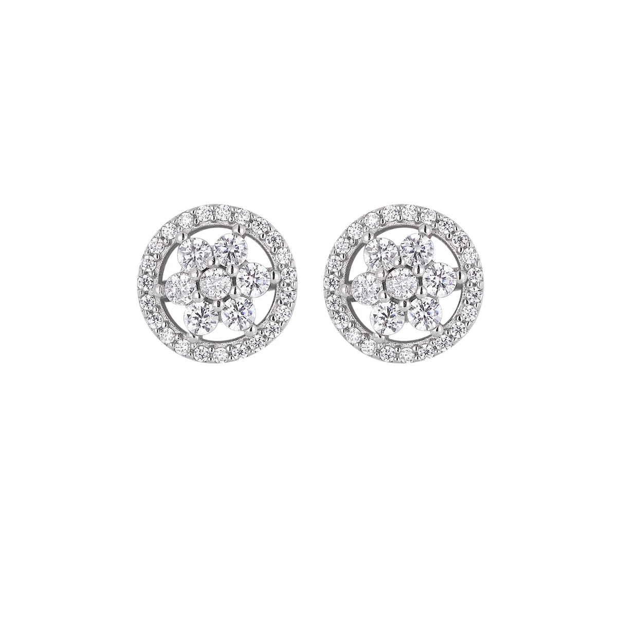 HAIKE-925-Sterling-Silver-Original-Design-Flower-Shape-Earrings ...