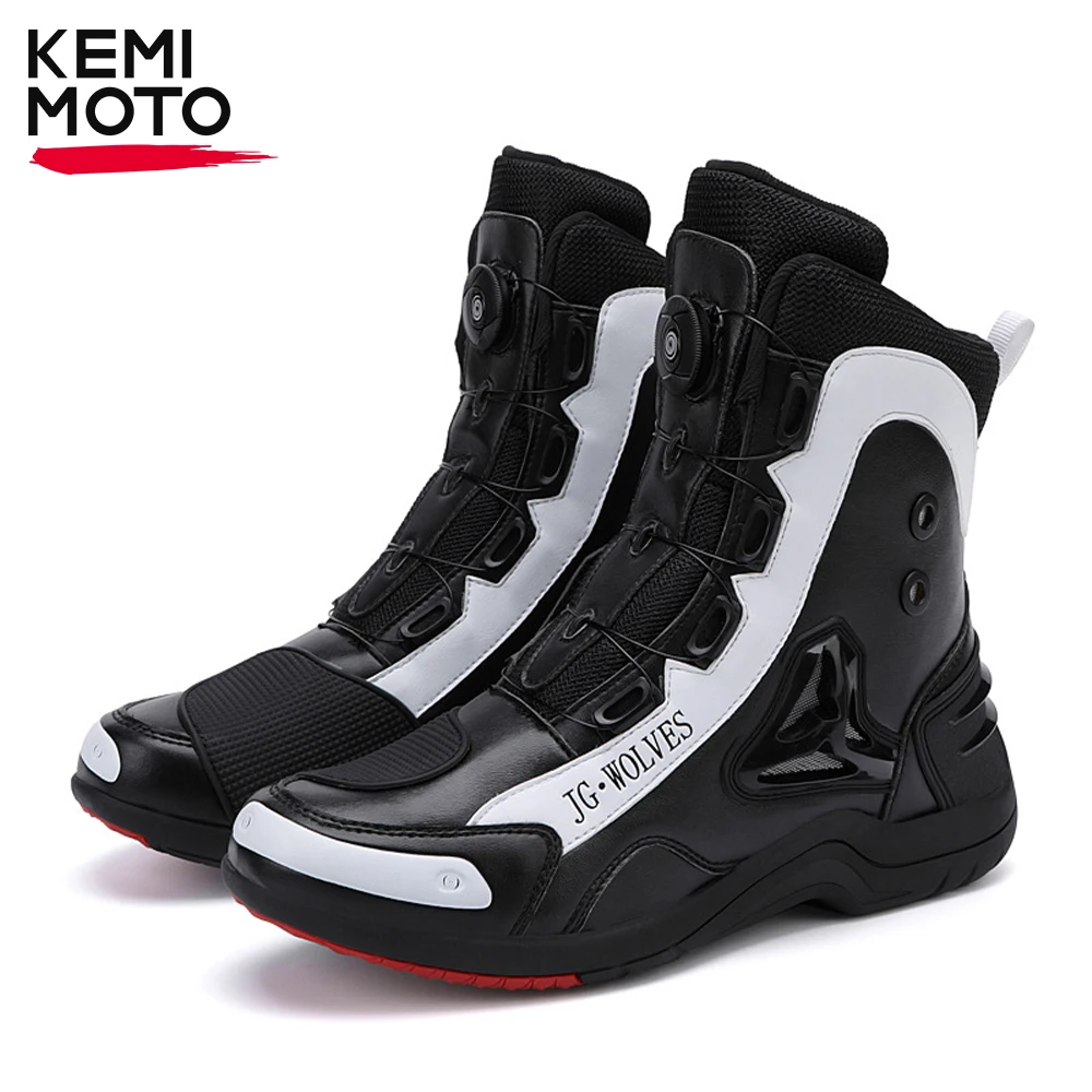 Motorcycle-Men-Boots-Racing-Shoes-Riding-Breathable-Soft-Boots-Durable ...