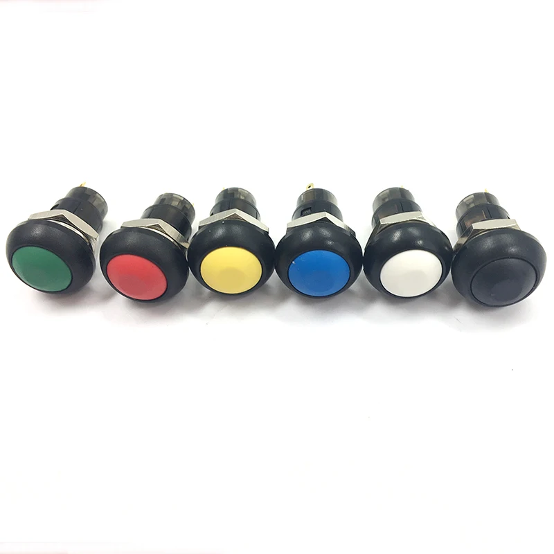 100pcs 12mm Self-locking Push Button Switch Waterproof Latching On/off ...