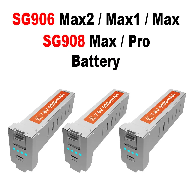 ZLL 드론 SG908/SG906 Max 배터리 SG906 Max1 4K 프로페셔널 카메라 드론 배터리, 7.6V 3400mAh/5000mAh 용량 SG906 액세서리 ...