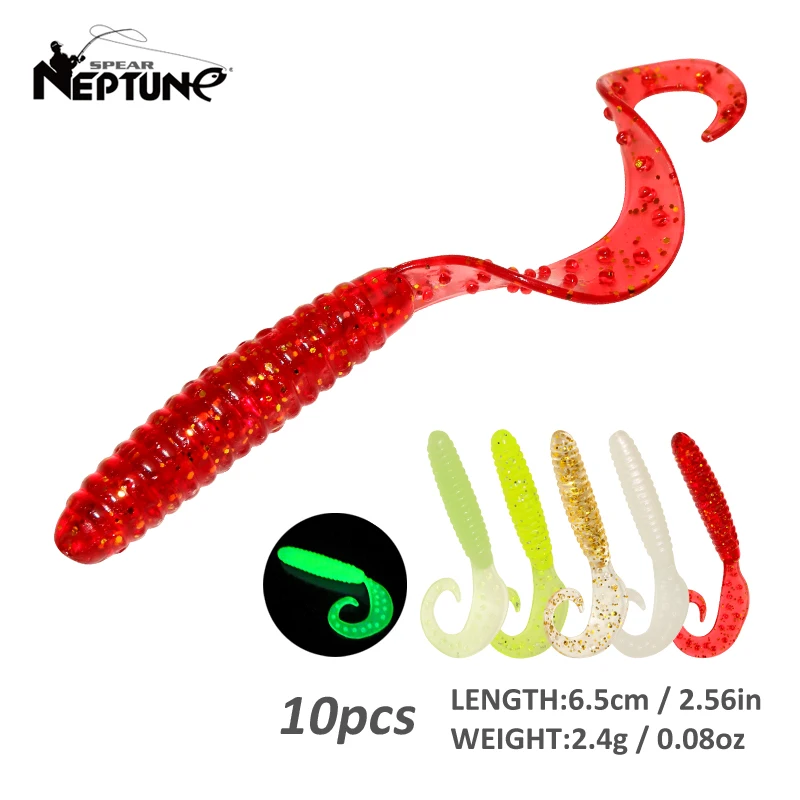 New-Fishing-Lures-10pcs-Predator-Soft-Lure-Plastic-Worm-Grub-Swimbait ...