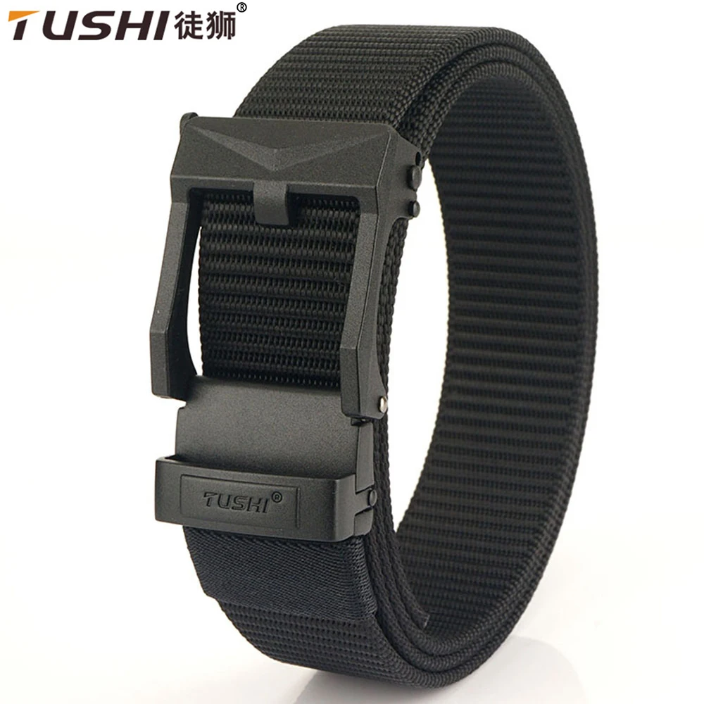 TUSHI-New-Men-s-Metal-Buckle-Nylon-Webbing-Outdoor-Belts-Toothless ...