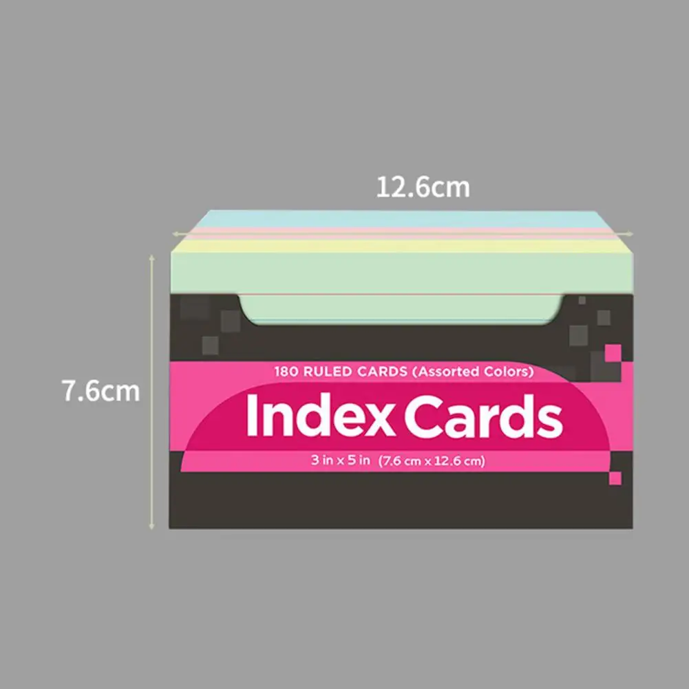 Index Cards School | Index Cards Study | Neon Index Cards | Index Cards ...