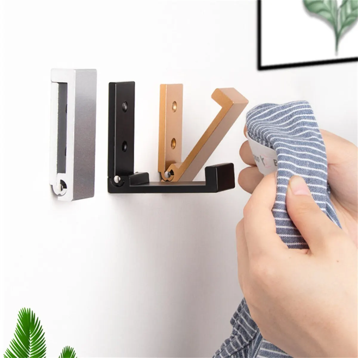 Folding-Hooks-Wall-Door-Clothes-Hooks-Aluminum-Alloy-Rustproof-Wall ...