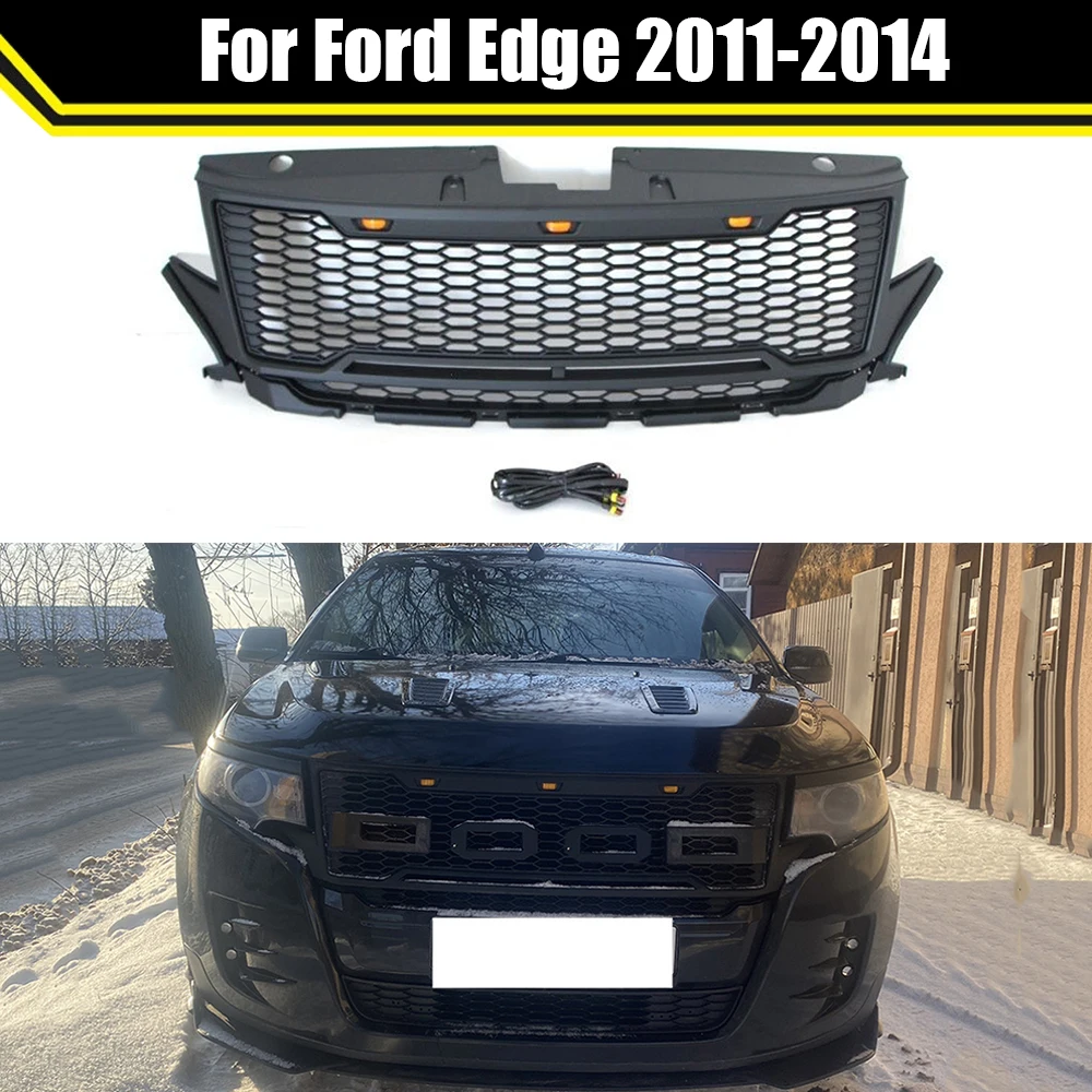 Modified Raptor Style Mesh With Led Light Grill Ford Edge 2011-2014 Car ...