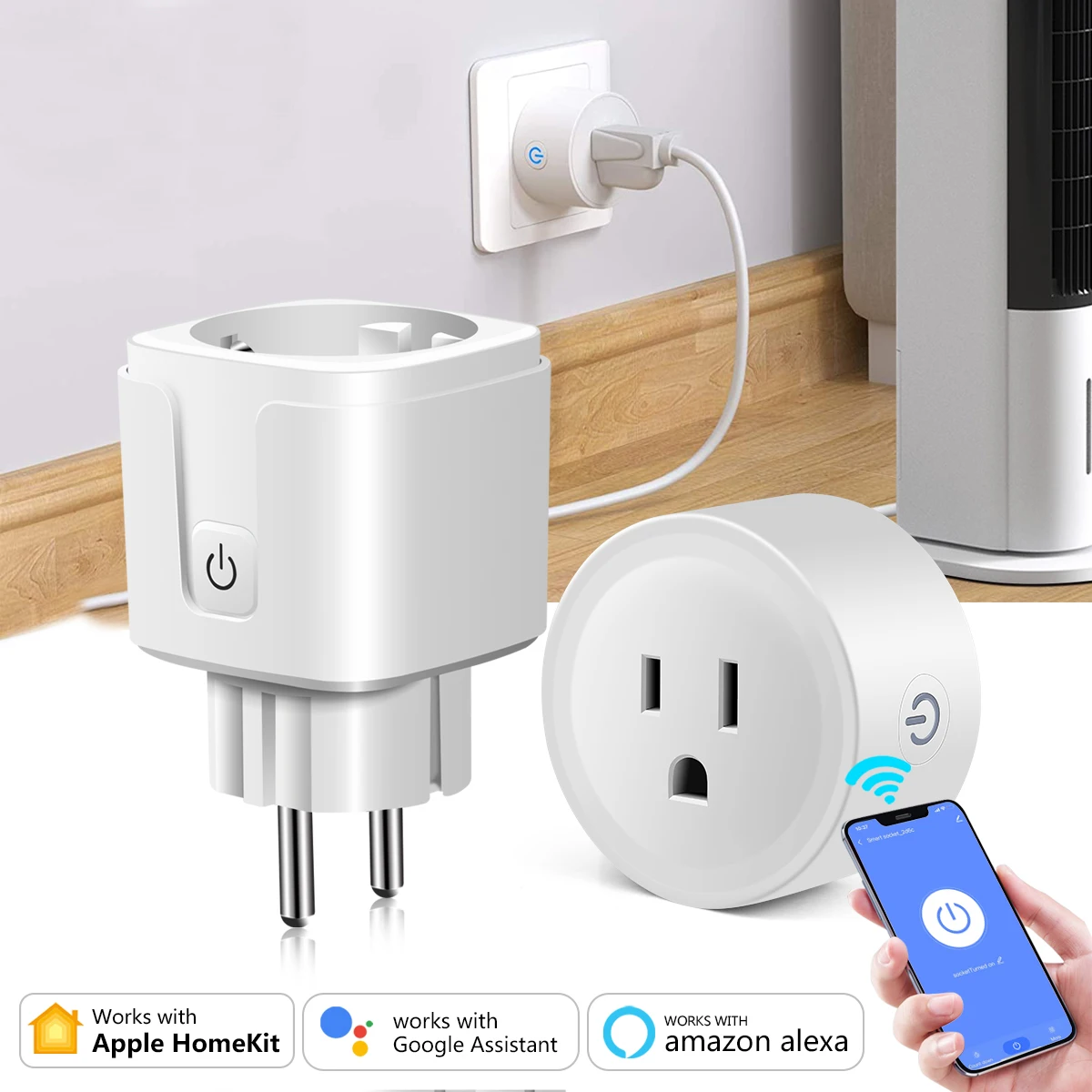EU 16A WiFi Smart Plug Homekit Tuya Smart Life Control Home Appliance ...