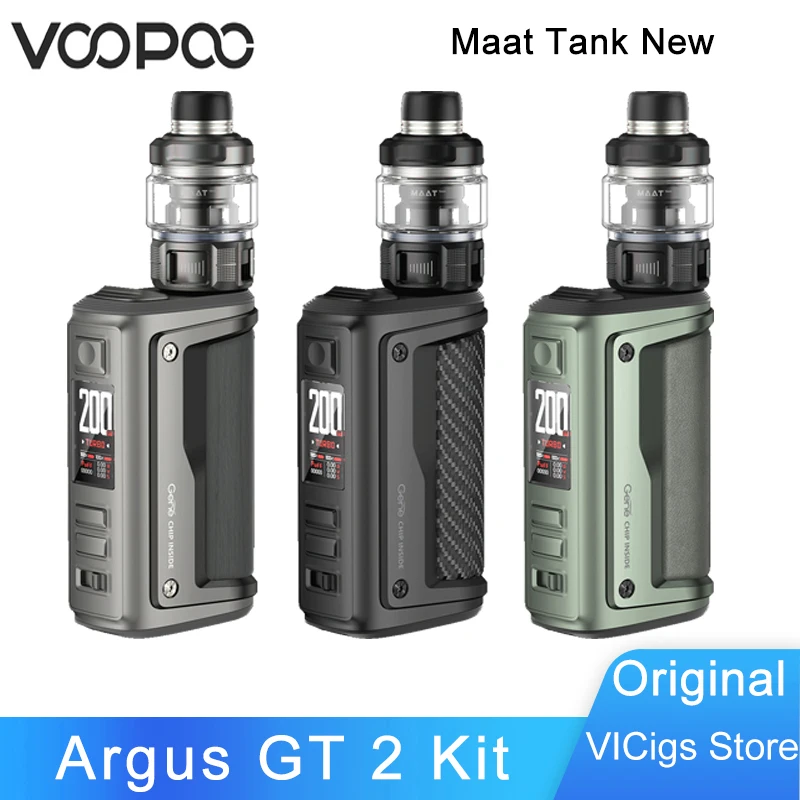 Original VOOPOO Argus GT 2 Kit 200W Box Mod & 6.5ml Maat Tank New Fit ...