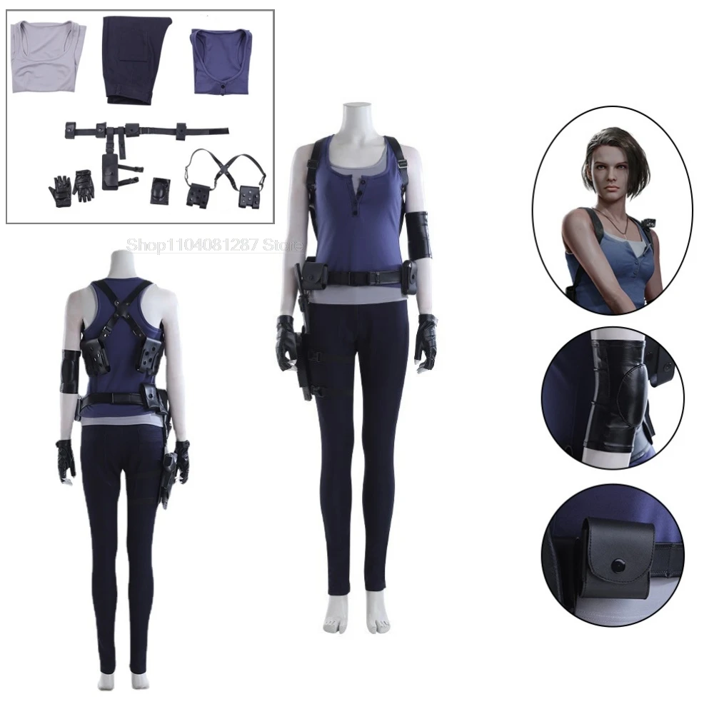 RE-3-Game-Jill-Valentine-Cosplay-Costume-Women-s-Top-Pants-Suit ...