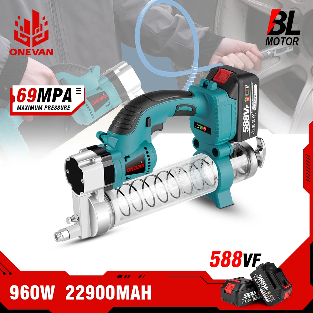10000PSL-689Bar-Cordless-Electric-Grease-Gun-High-Pressure-Car ...