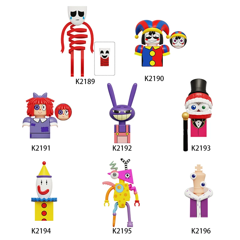 MOC-Magical-Digital-Circus-Doll-Assembly-Block-Figure-Toys-Cute-and ...