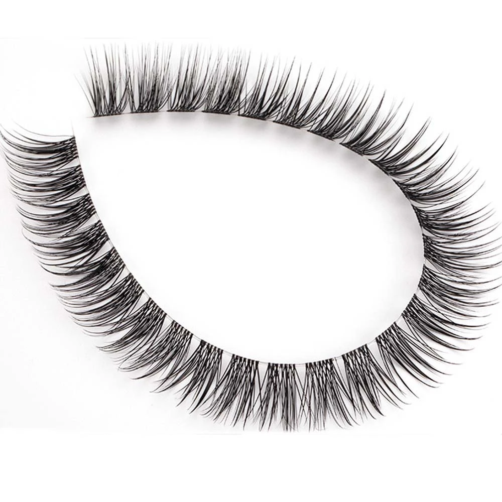 Diy Clusters Transparent Stem Eyelash Extension Segmented Strip Lashes ...