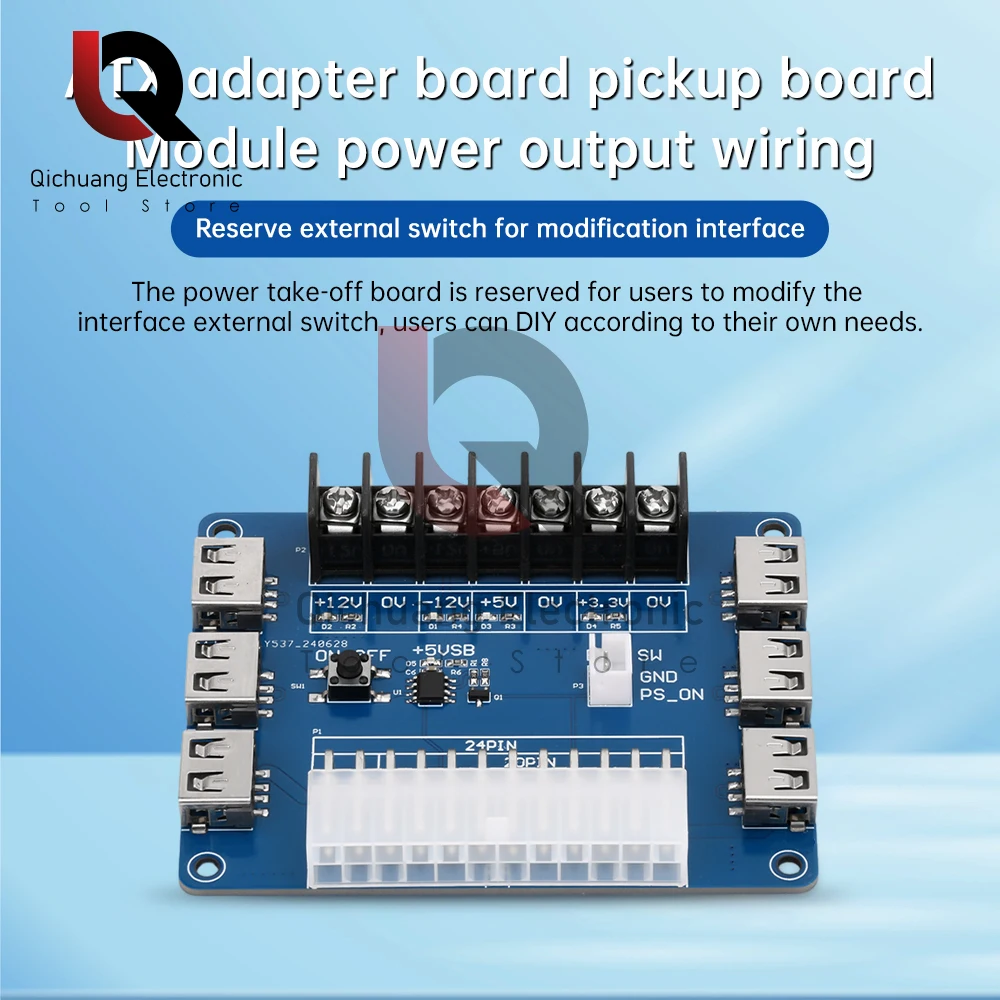 20-24-Pins-ATX-Power-Supply-Breakout-Board-USB-Charging-Desktop-Chassis ...