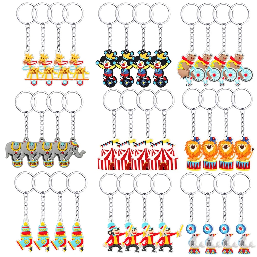 36pcs-Circus-Carnival-Party-Gifts-Keychains-Animal-Clowns-Cannon ...