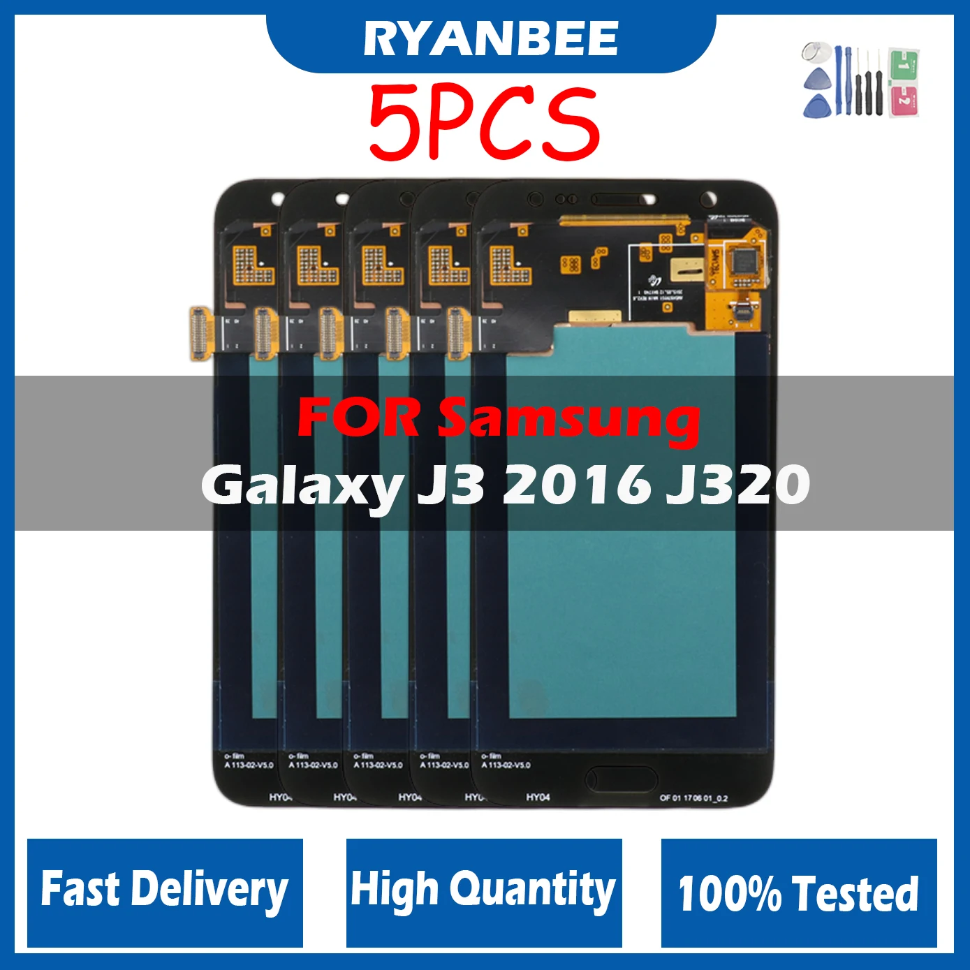 5Pcs-Lot-LCD-Display-For-Samsung-Galaxy-J3-2016-J320-J320A-J320F-J320P ...
